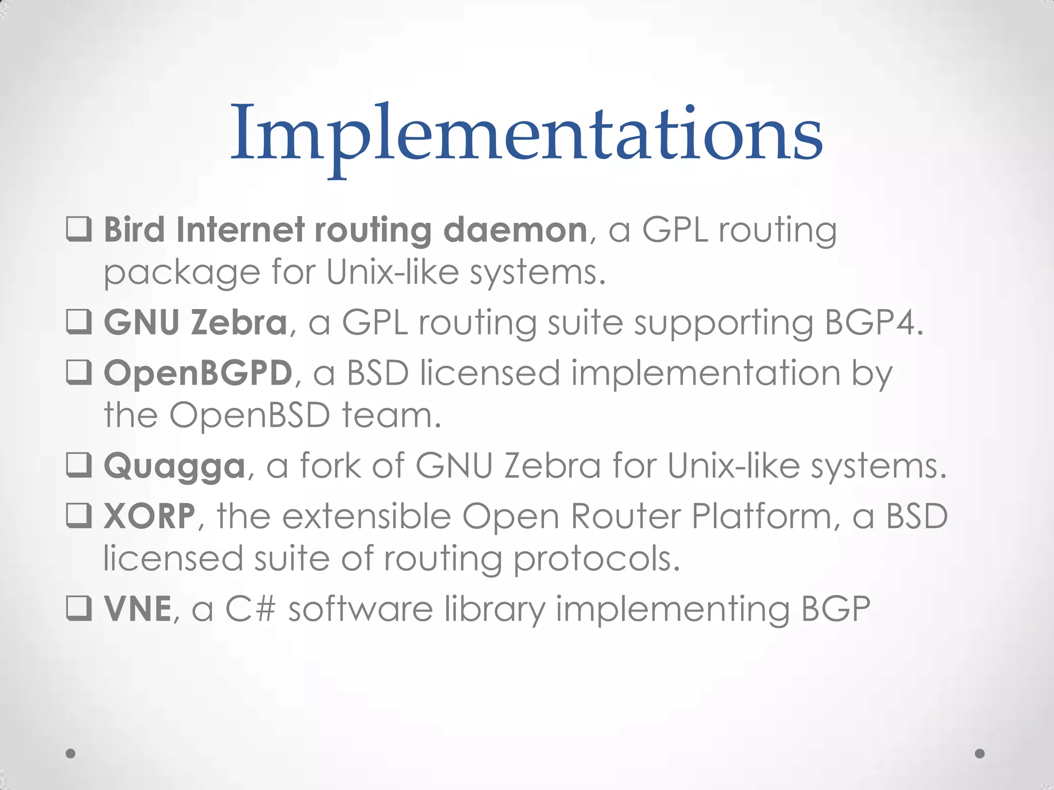 Border Gateway Protocol | PPTX