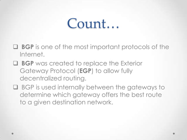 Border Gateway Protocol | PPTX | Computer Networking | Computing