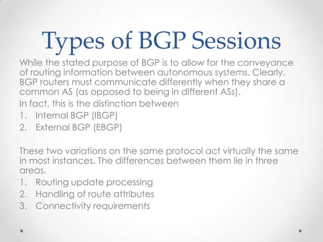 Border Gateway Protocol | PPTX | Computer Networking | Computing