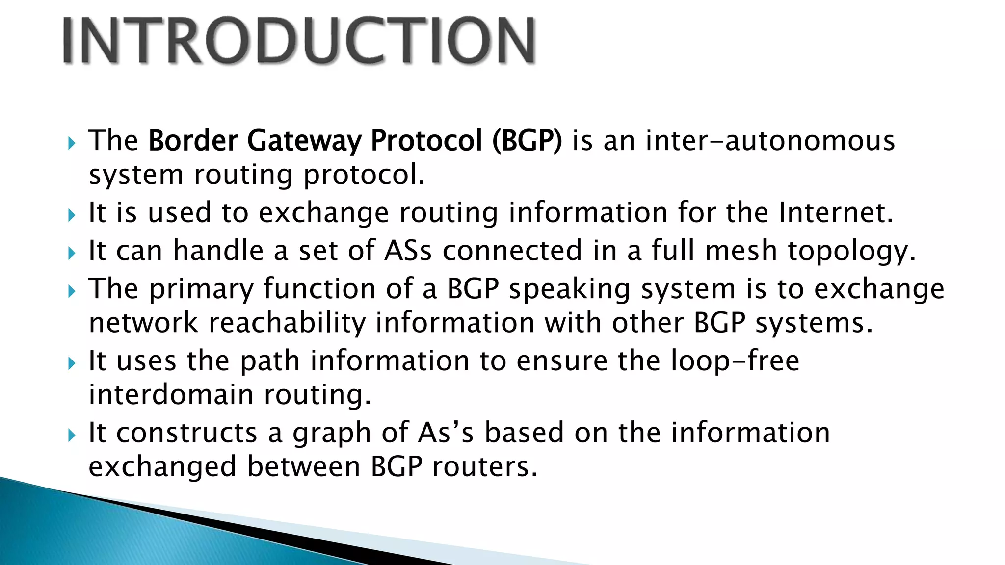 Border gateway protocol | PPTX