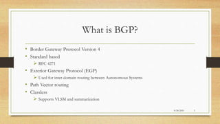 Border gateway protocol | PPTX