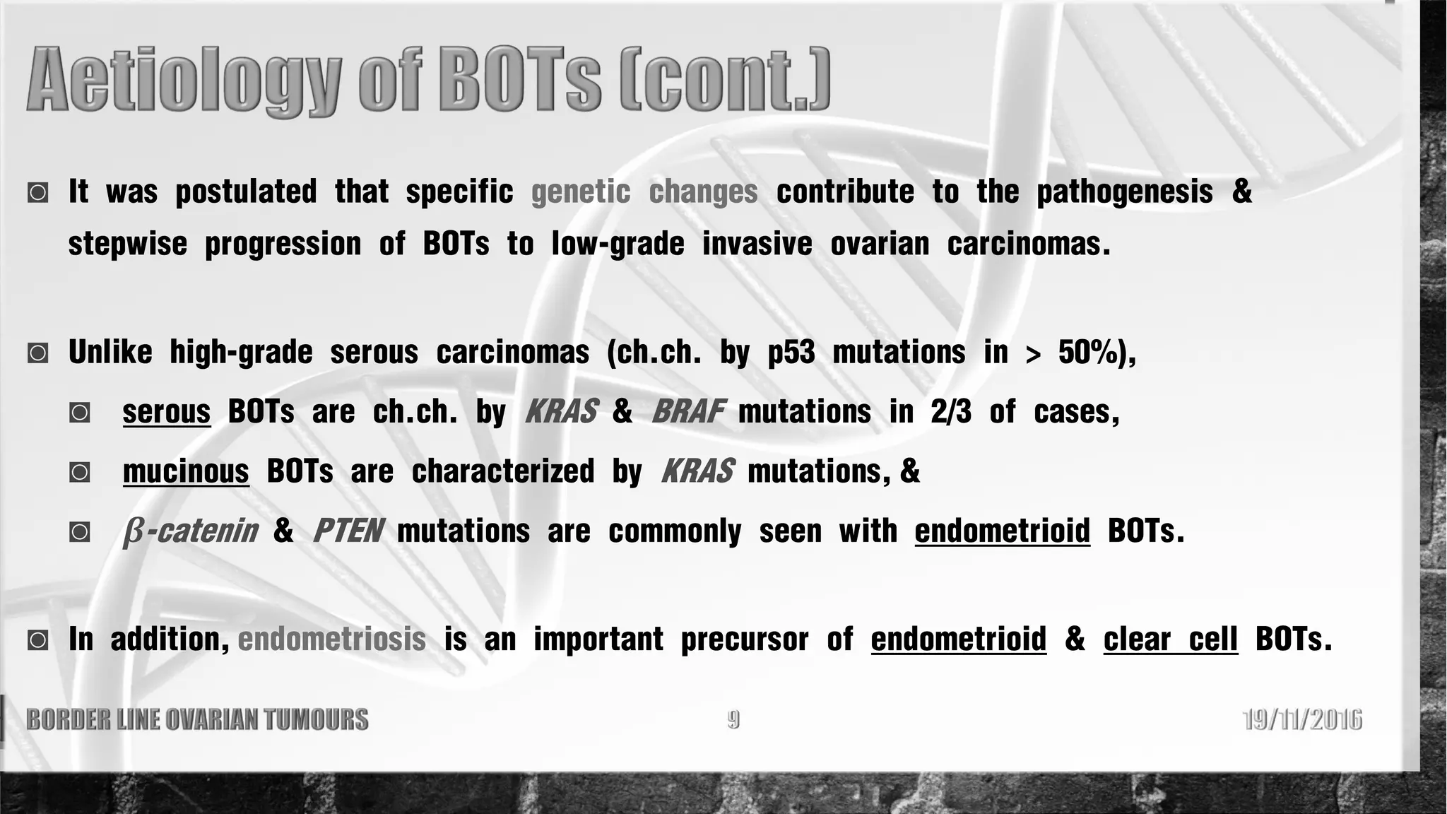 Border line ovarian tumours | PDF