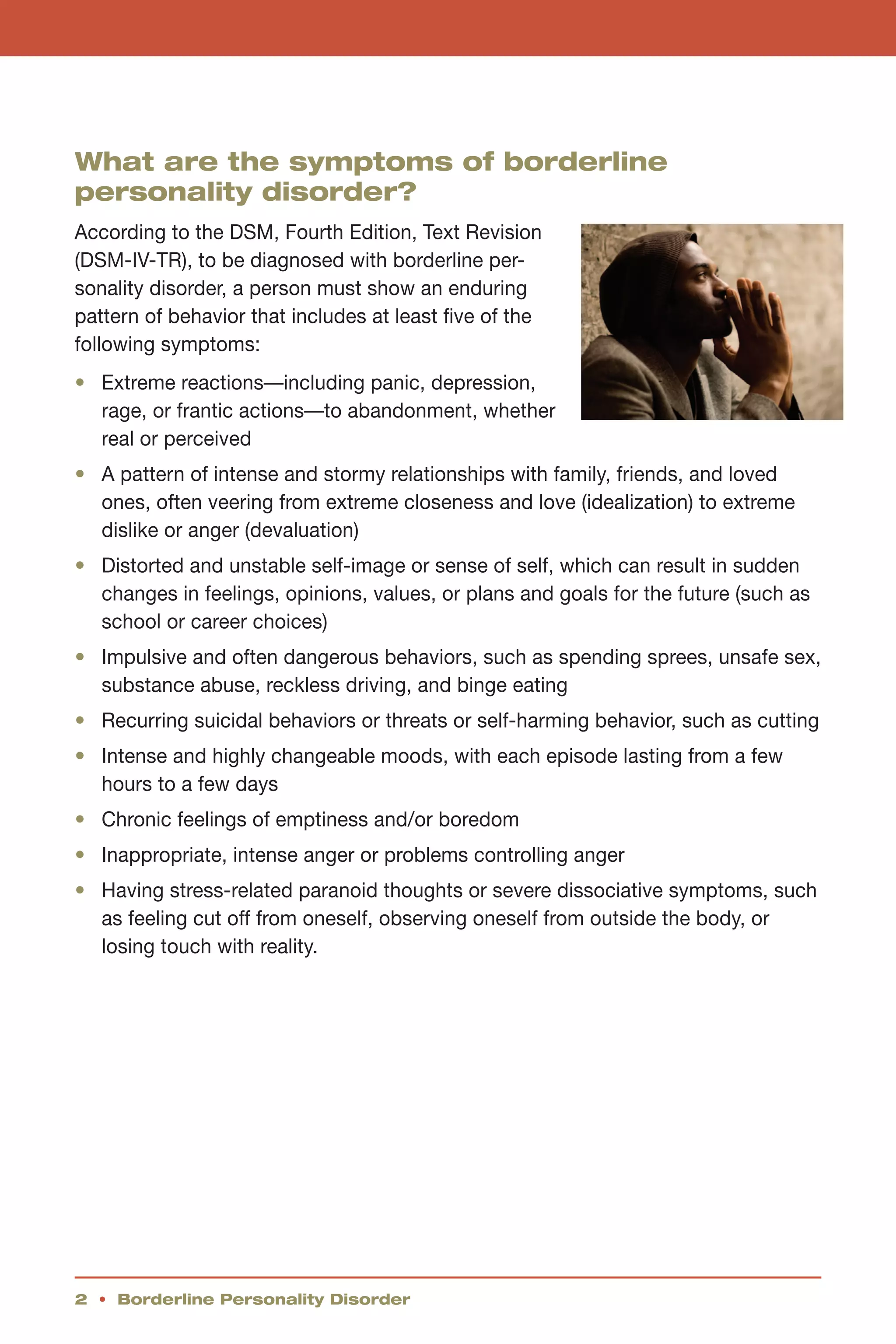 Borderline personality disorder | PDF