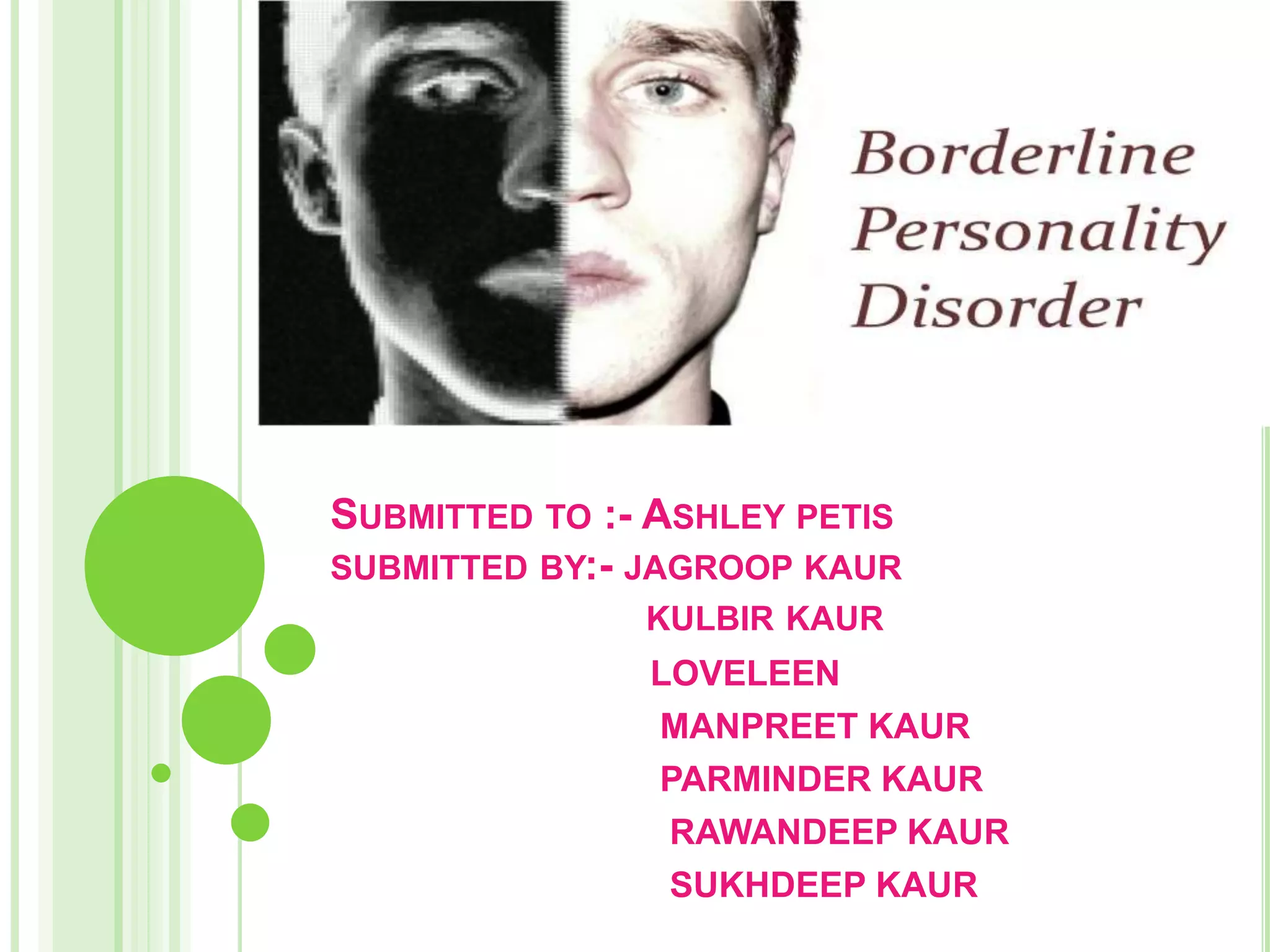 Borderline personality disorder | PPT