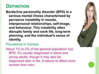 Borderline personality disorder | PPTX