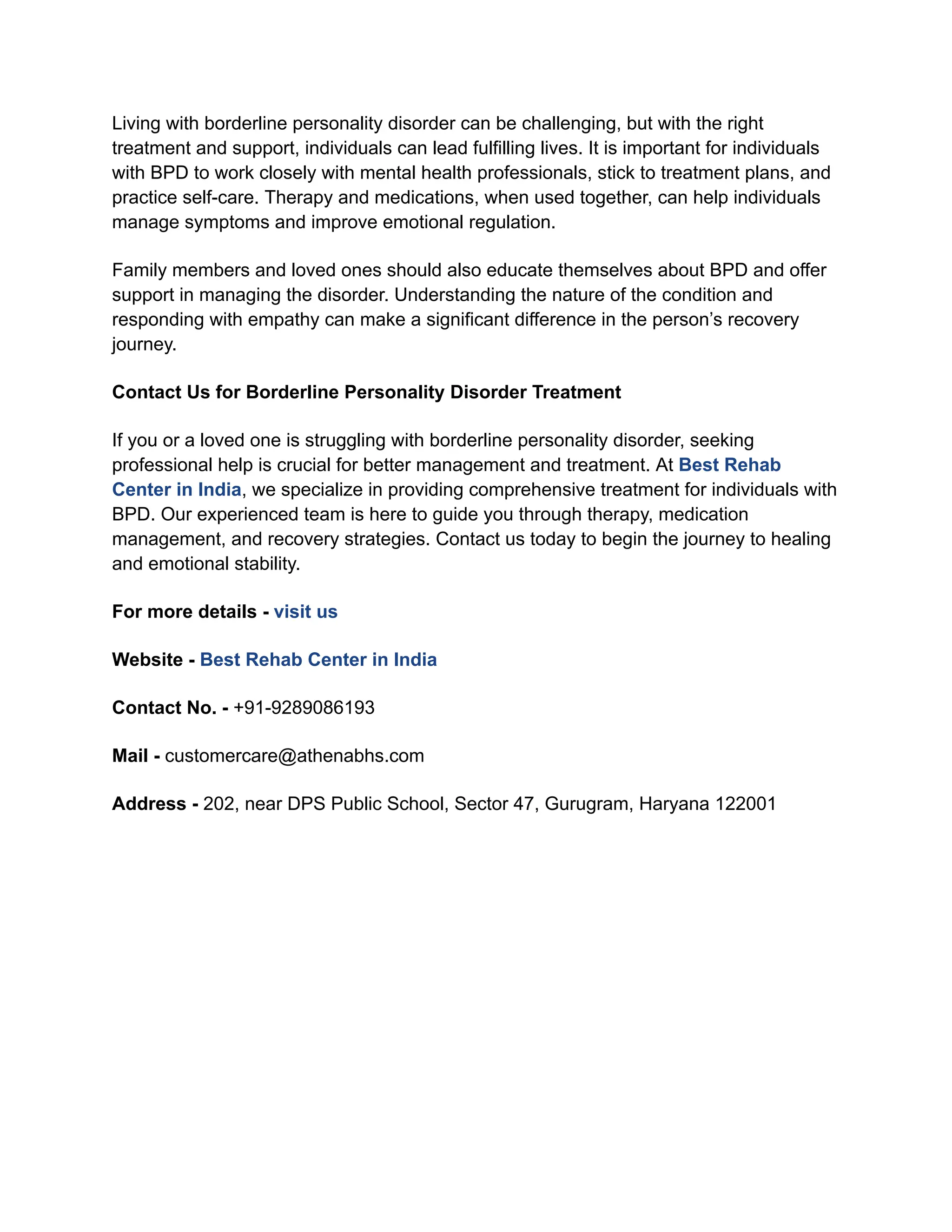 Borderline Personality Disorder: Causes, Symptoms & Treatment | PDF