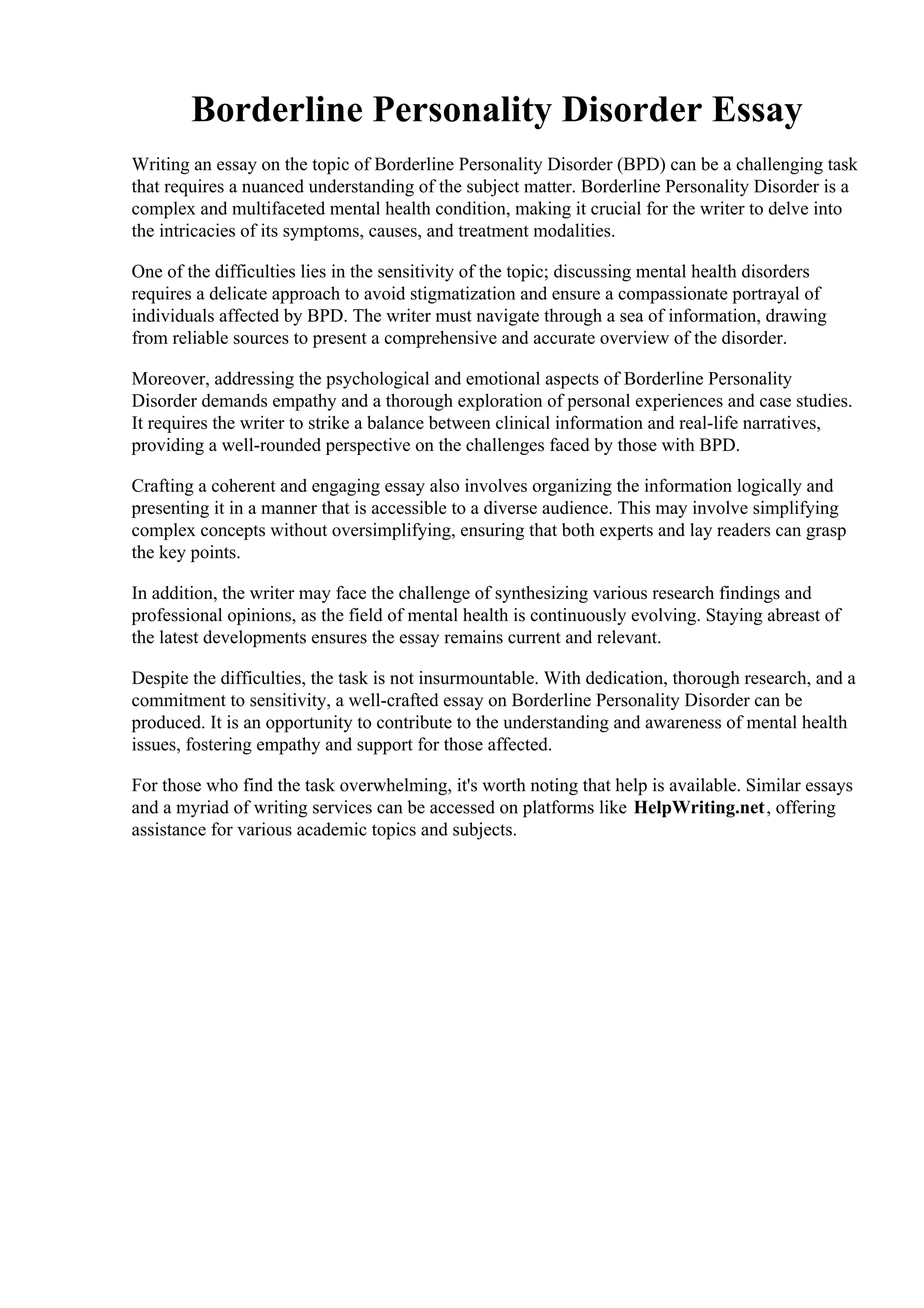 Borderline Personality Disorder Essay.pdf