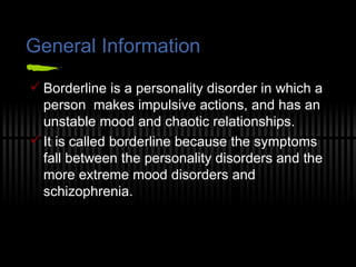 Borderlinewilliamsm | PPT