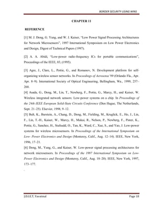 A Border security Using Wireless Integrated Network Sensors (WINS) | PDF