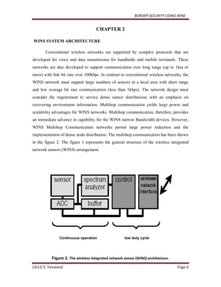A Border security Using Wireless Integrated Network Sensors (WINS) | PDF