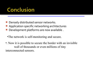 Border security using wireless integrated network sensors(wins) | PPT