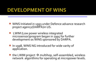 Border security using wireless integrated network sensors(wins) | PPT