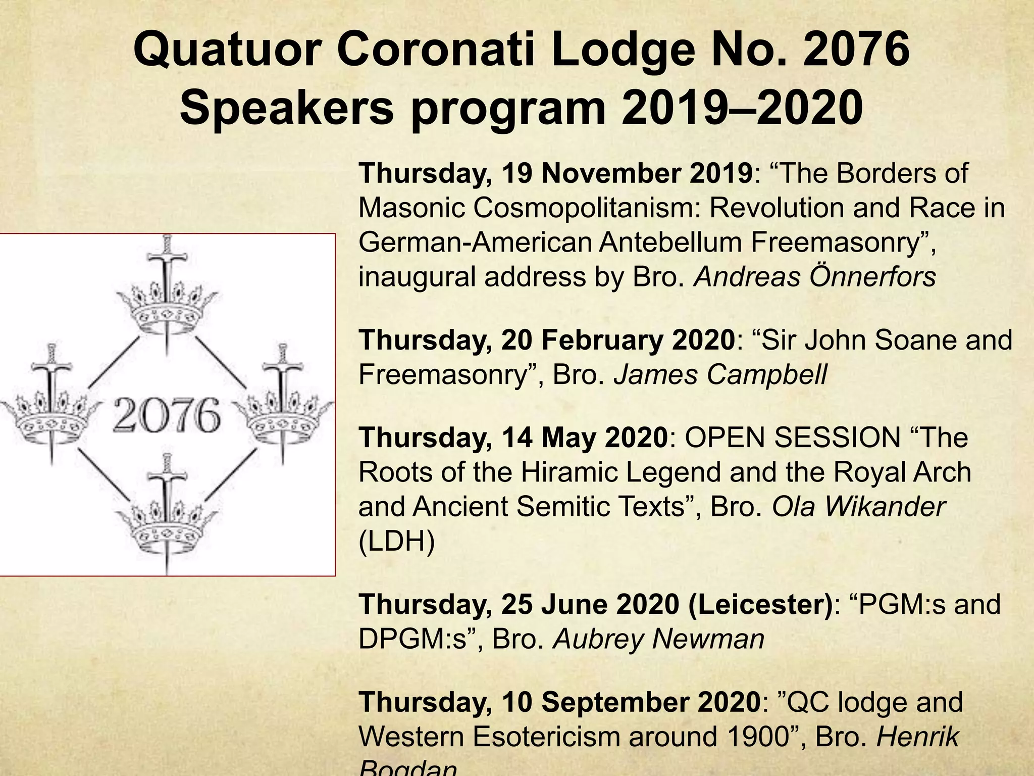 Borders of masonic cosmopolitanism | PPTX