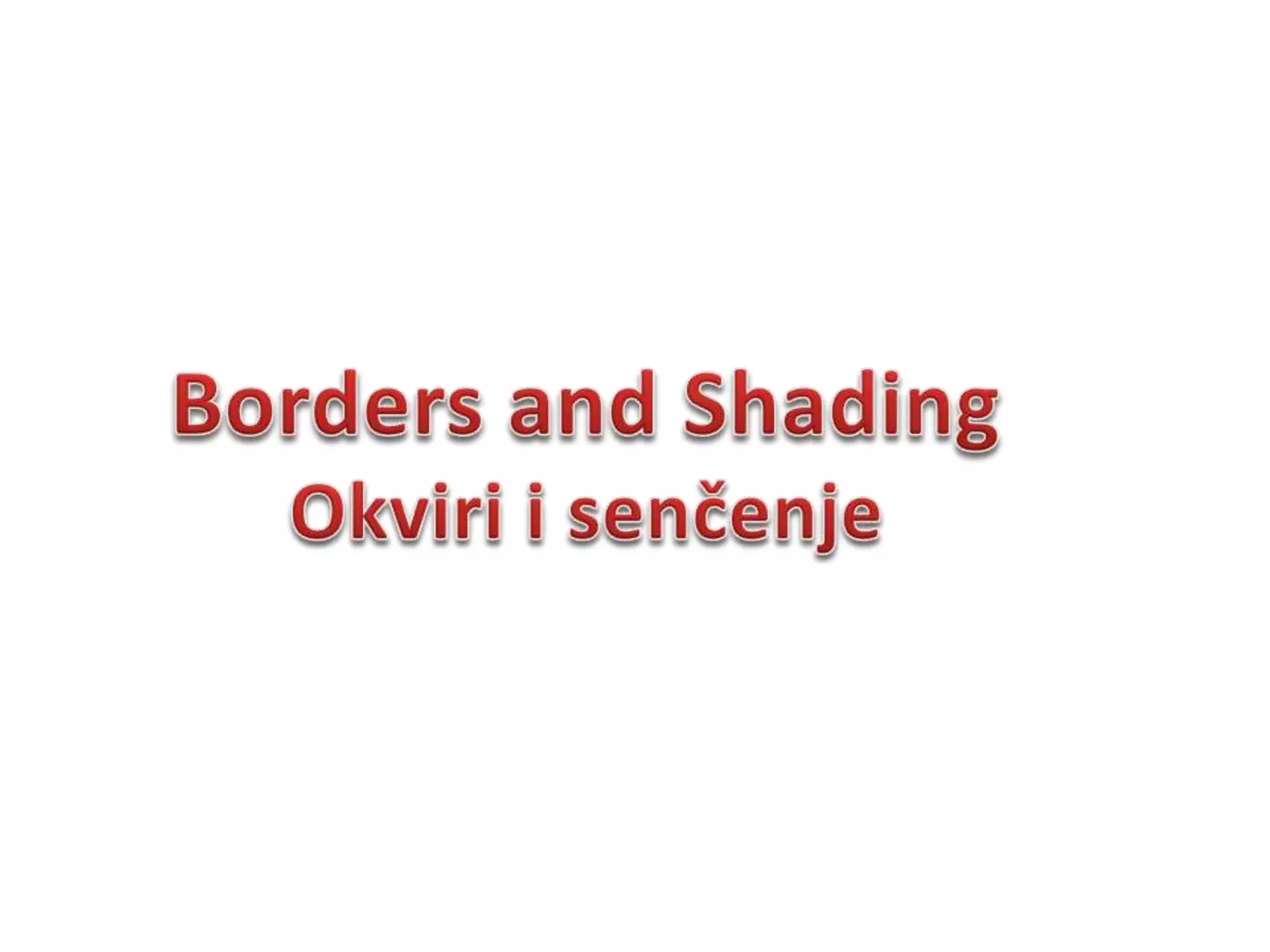 Borders shading | PPT