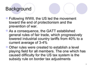 Border tax adjustments | PPT