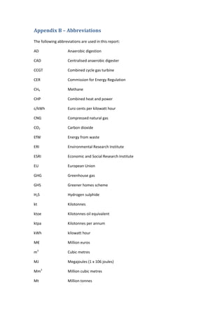 Bord gais final potential for renewable gas in ireland | PDF