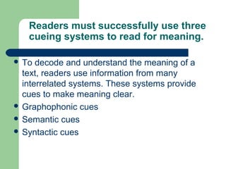 Using a nonsense sentence to explain the process of reading | PPT