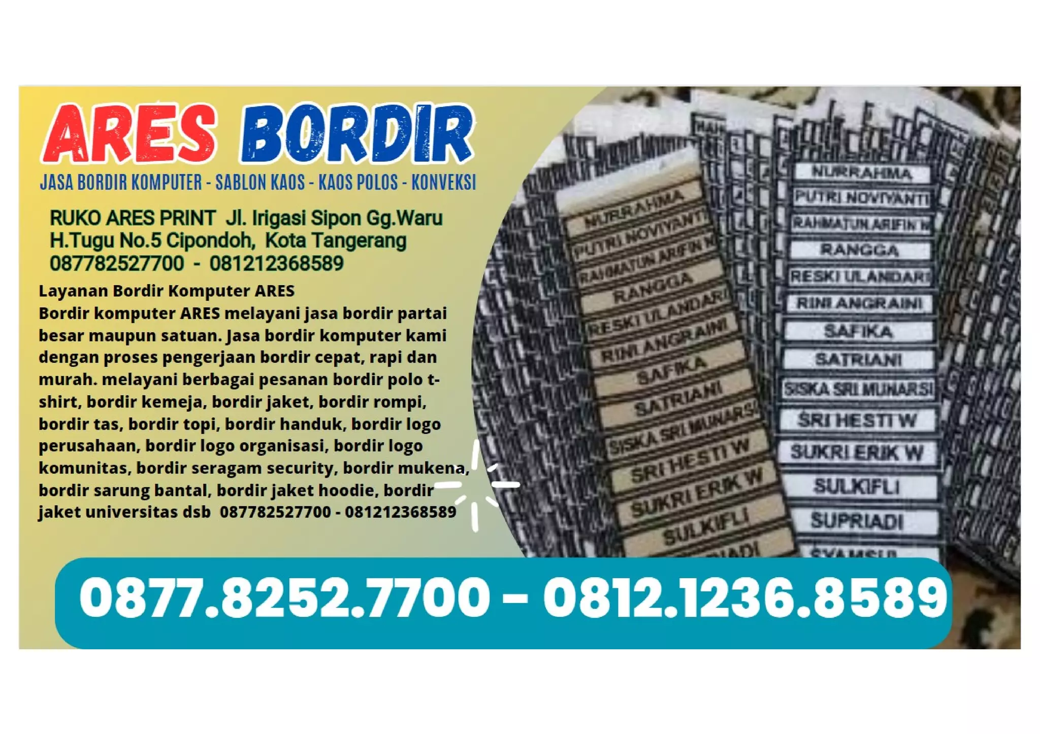 Bordir Komputer Tangerang Cipondoh 087782527700 | PDF