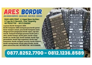 Bordir Komputer Tangerang Cipondoh 087782527700 | PDF