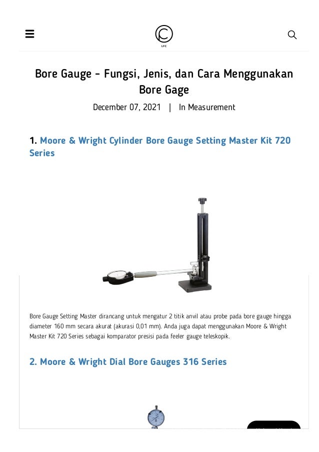 Cara Menggunakan Bore Gauge Untuk Mengukur Lubang Silinder at Toby ...