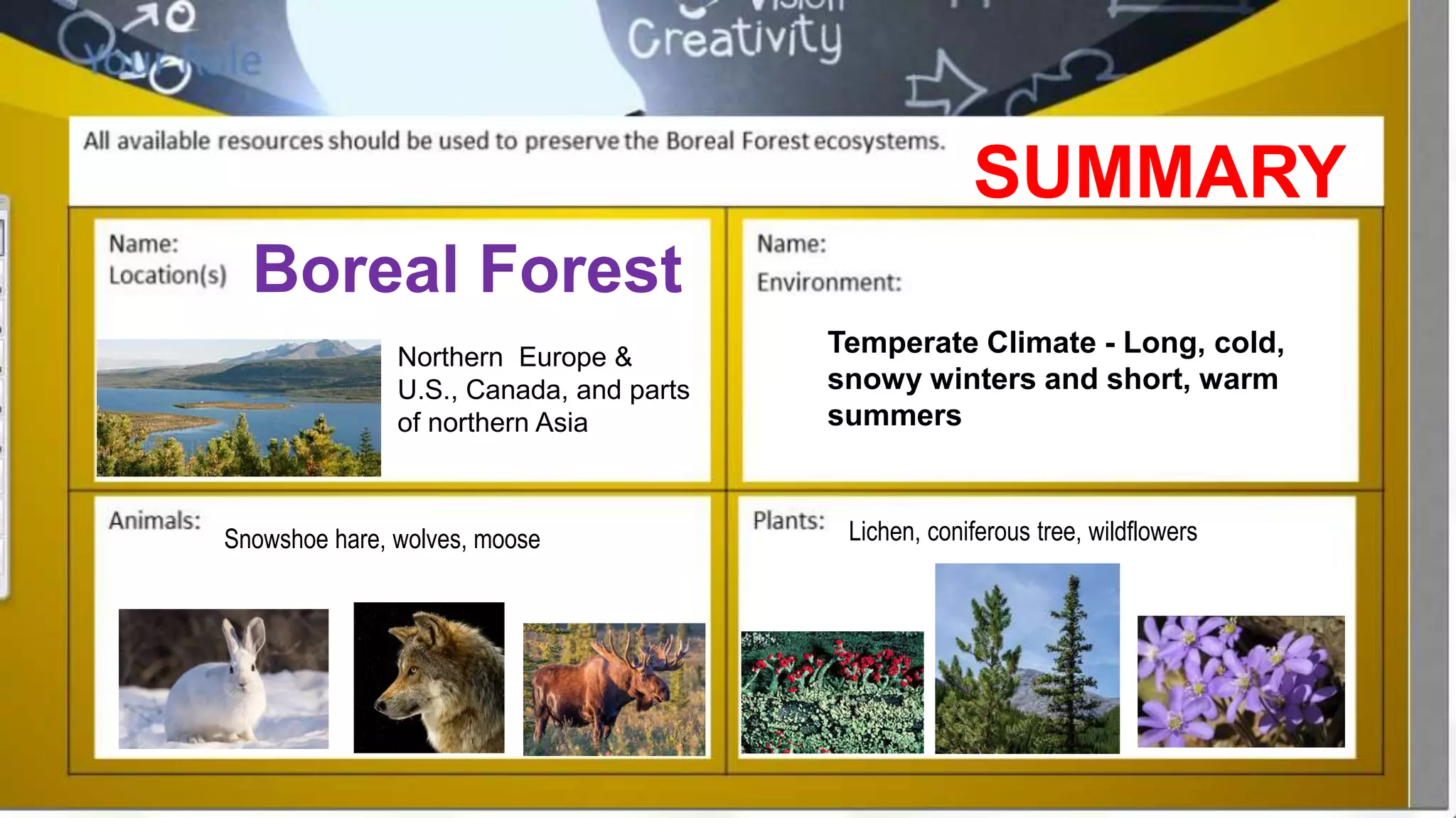 Boreal forest presentation final | PPTX