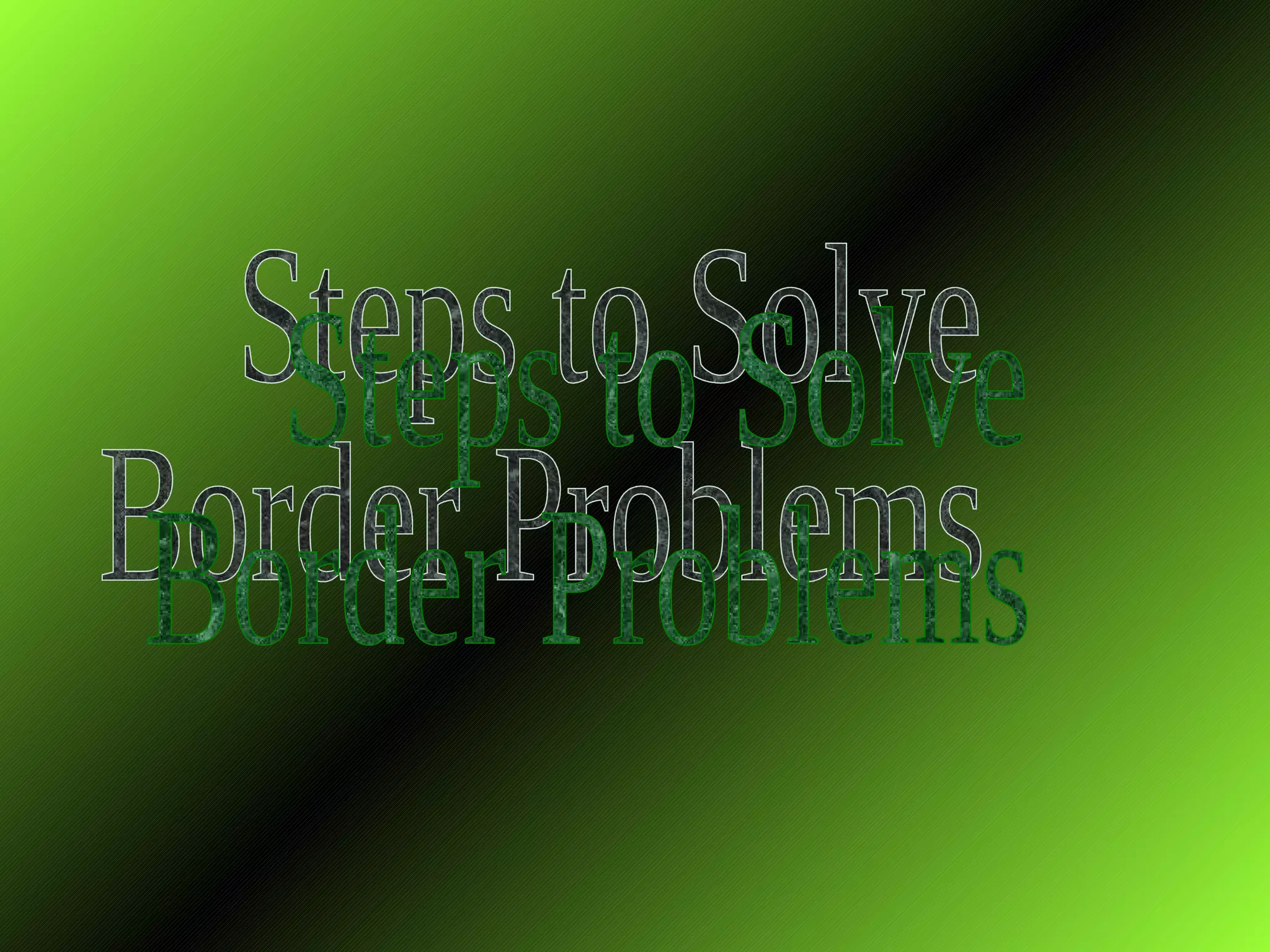 Border problems | PPT