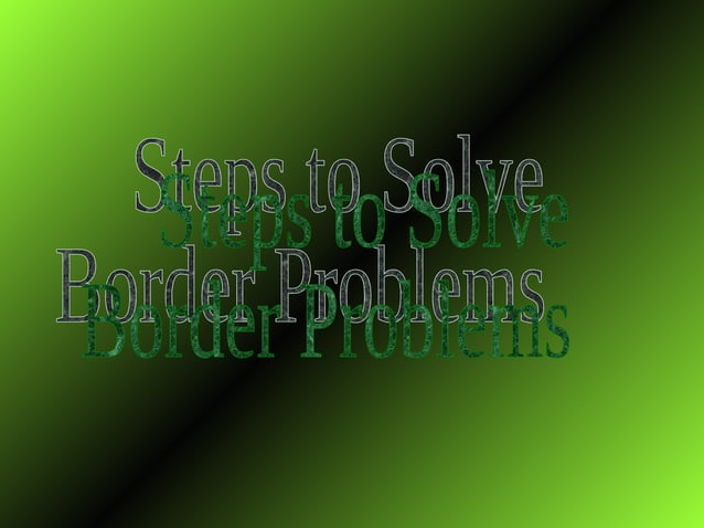 Border problems | PPT