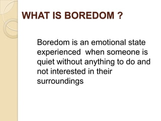 Boredom pp | PPT