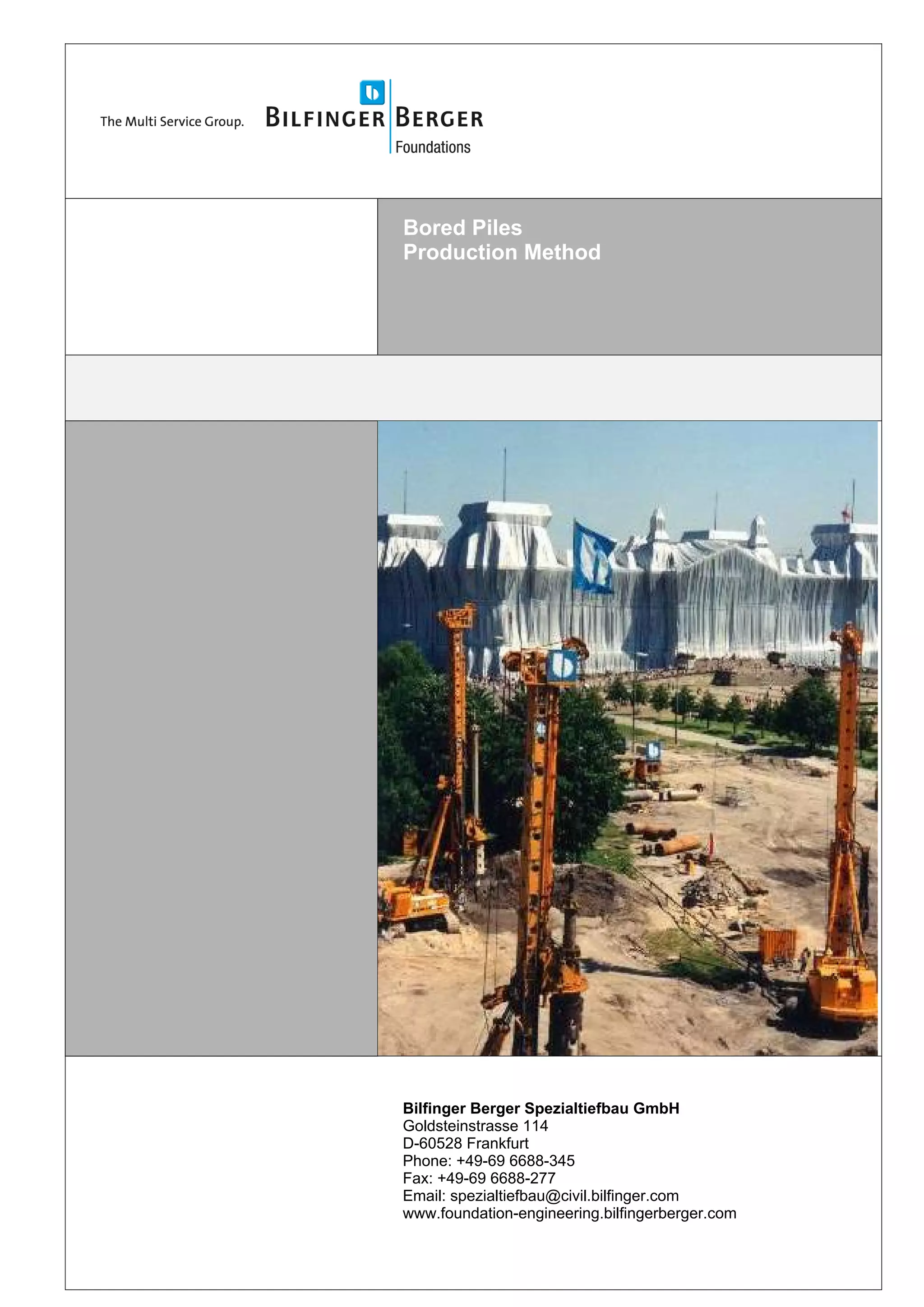 Bored piles production method | PDF