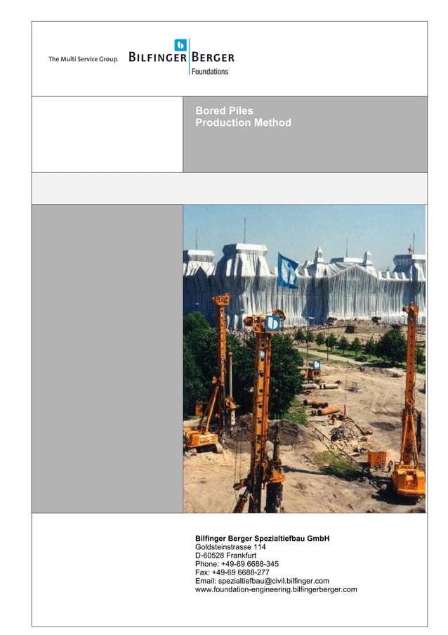 Bored piles production method | PDF | Geology | Science