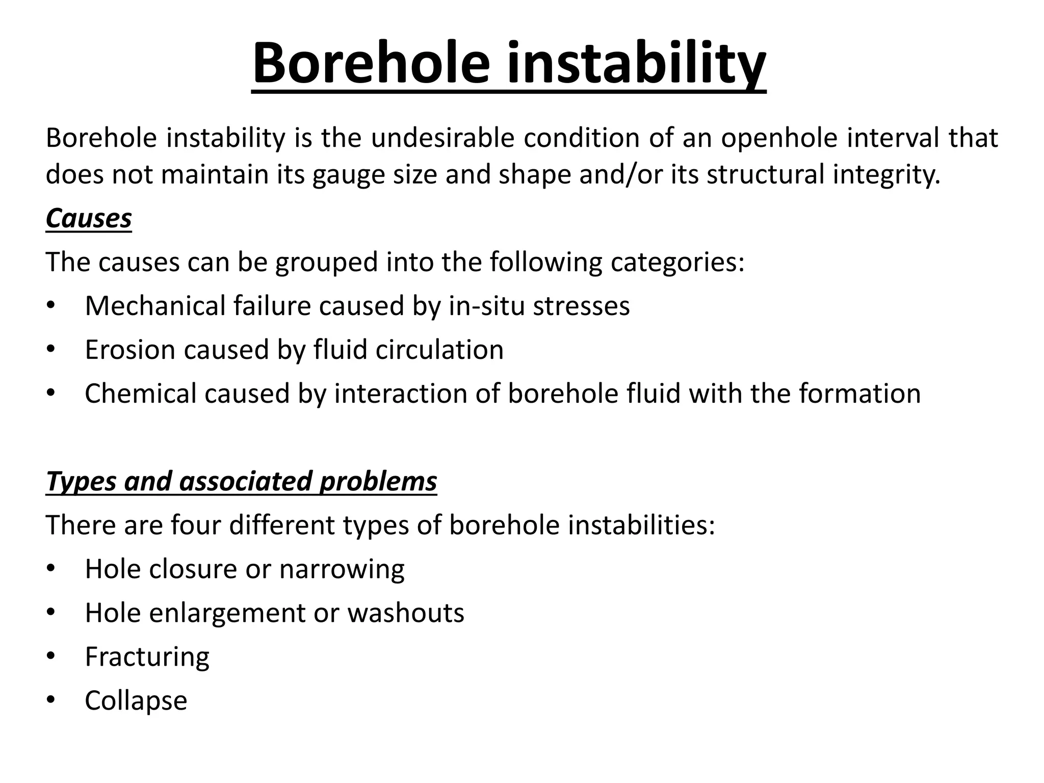 Borehole and Drilling problems | PPTX