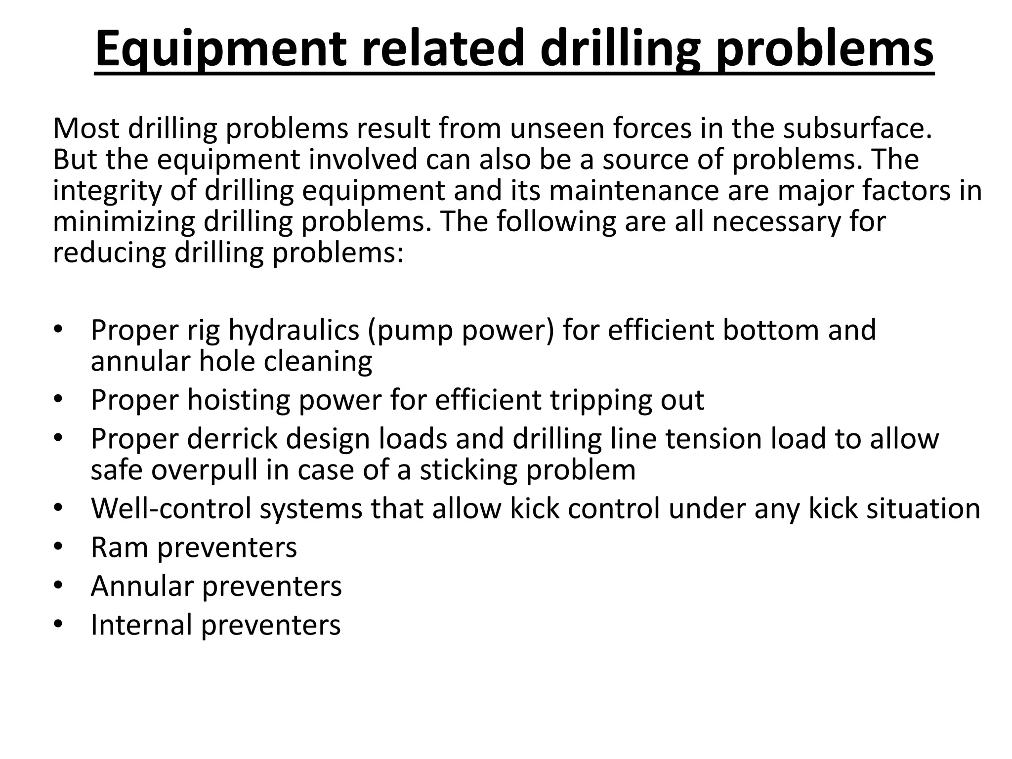 Borehole and Drilling problems | PPTX