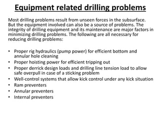 Borehole and Drilling problems | PPTX