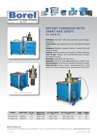 Retort furnaces with inert gas 1050°C | PDF