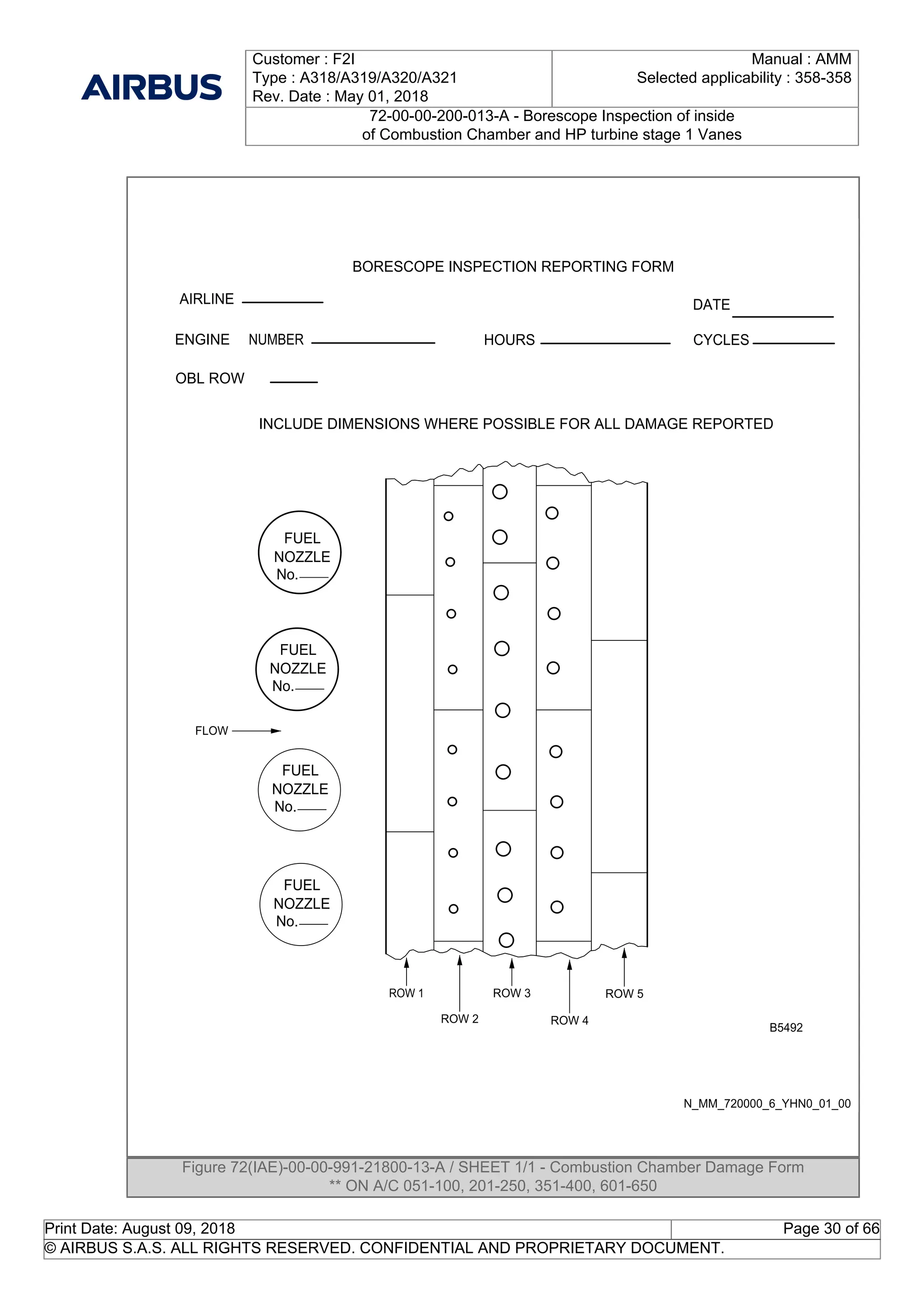 Borescope Inspection of inside of Combustion Chamber and HP turbine ...