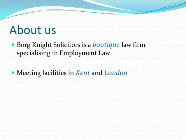 Borg Knight Employment Solicitors | PPT