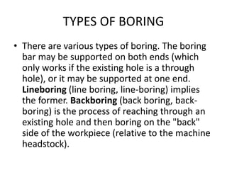 Boring machine 131903 manufacturing process | PPTX