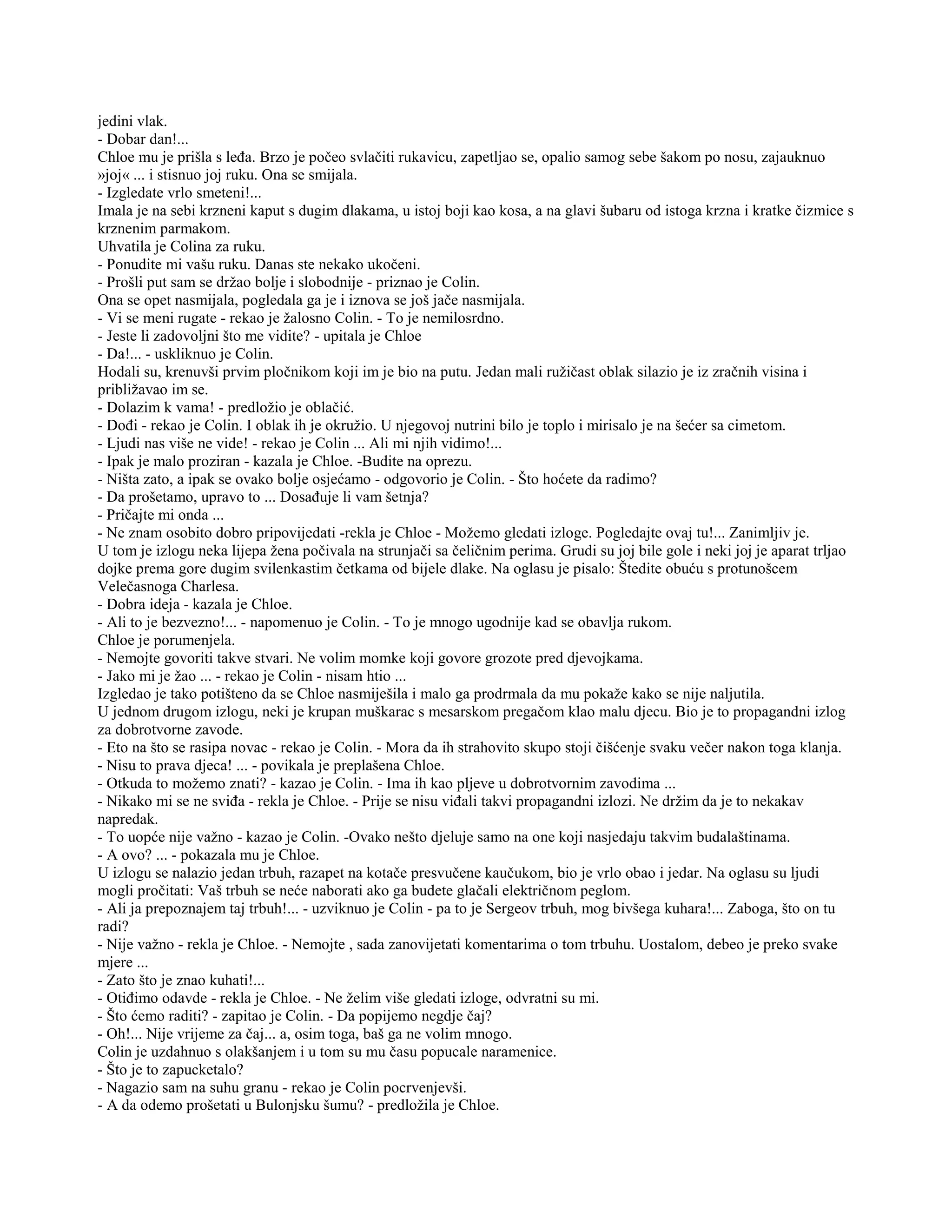 Boris vian pjena dana | PDF