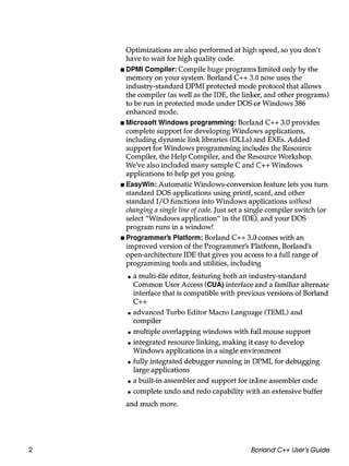 Borland c++ version_3.0_users_guide_1991 | PDF