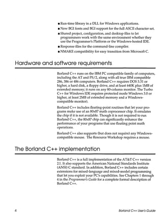 Borland c++ version_3.0_users_guide_1991 | PDF