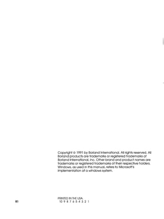 Borland c++ version_3.0_users_guide_1991 | PDF