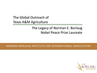 Borlaug Institute Overview July 2010 | PPT