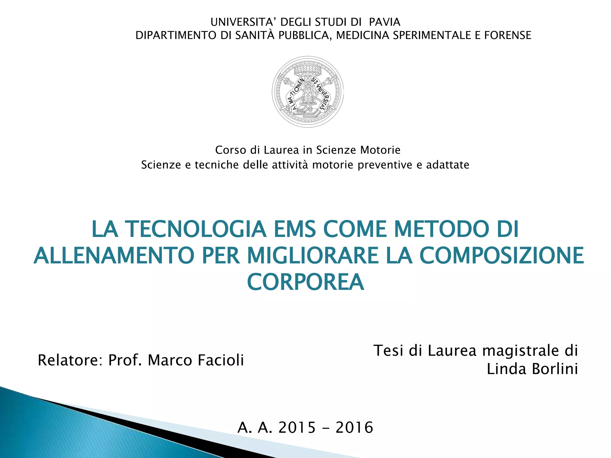 La tecnologia ems come metodo di allenamento per migliorare la ...