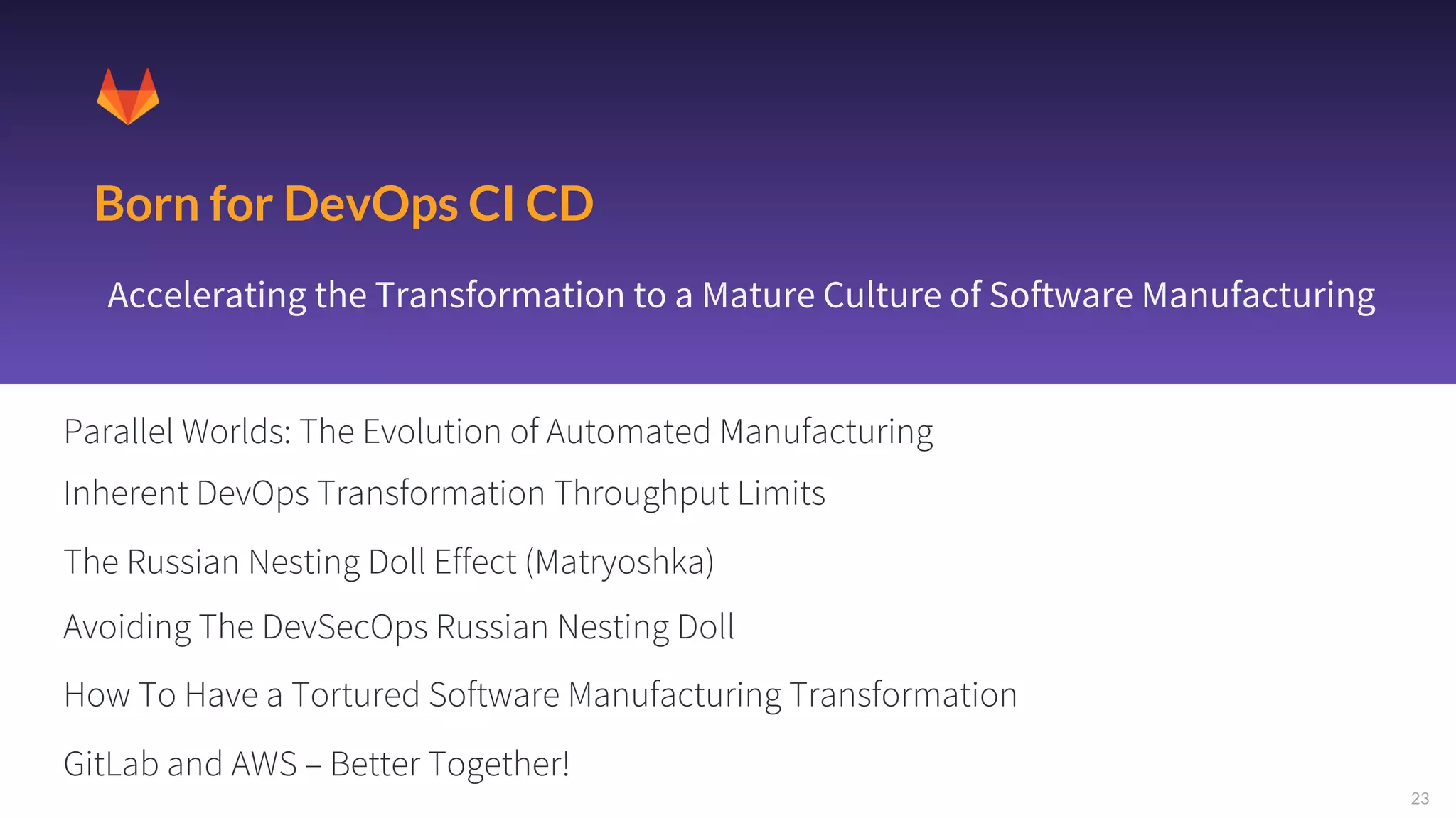 Optimize your CI/CD with GitLab and AWS | PPT
