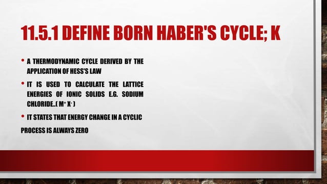 Born Haber cycle | PPTX