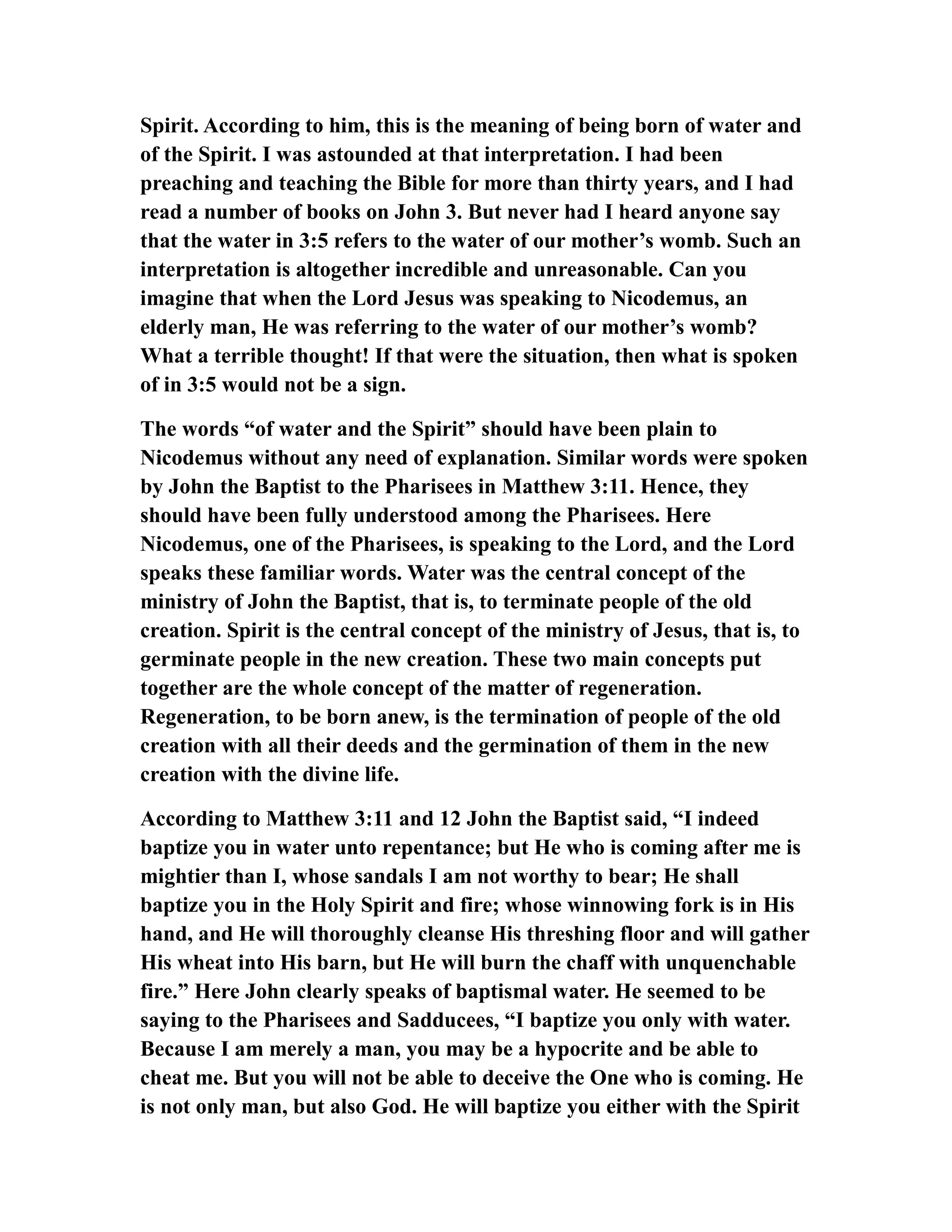 Born of water and the holy spirit | RTF