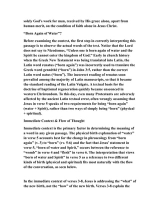 Born of water and the holy spirit | RTF