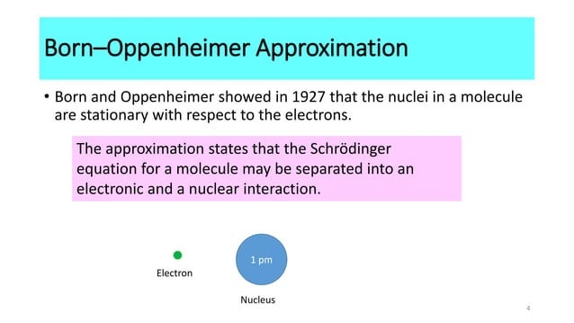 Bornoppenheimer Approximationpdf Chemistry Science