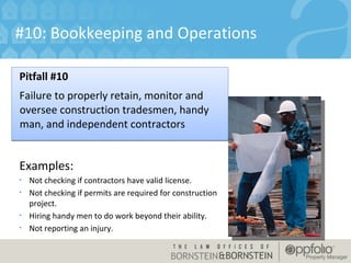 Top 10 Property Management Pitfalls | PPT