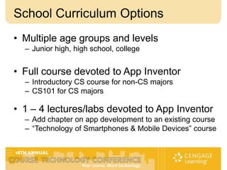 Course Tech 2013, Abigail Bornstein,Using Adroid App Inventor to ...